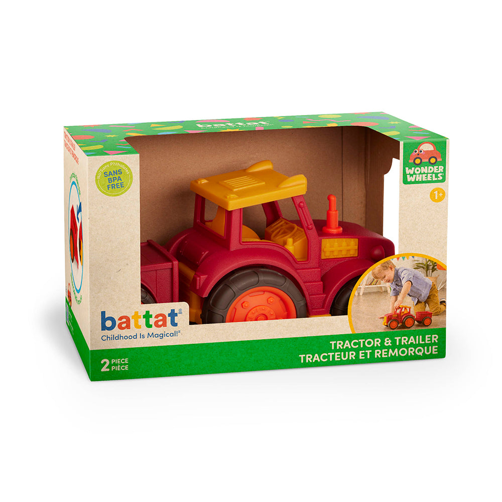 Battat - Wonder Wheels Tracteur et remorque – Chat Perché